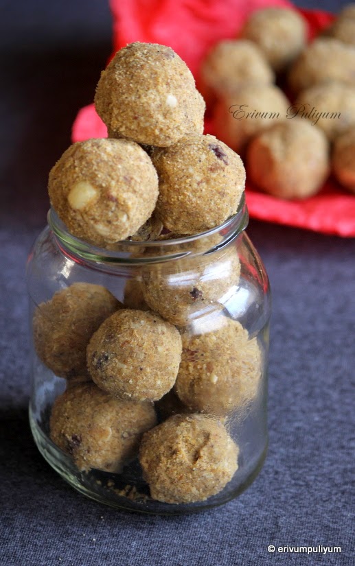 Erivum Puliyum: Multi grain Laddus | Nutritious Laddus (Step by Step Pics)