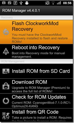 Tutorial para novatos. Instalar una nueva ROM con ROM Manager ...
