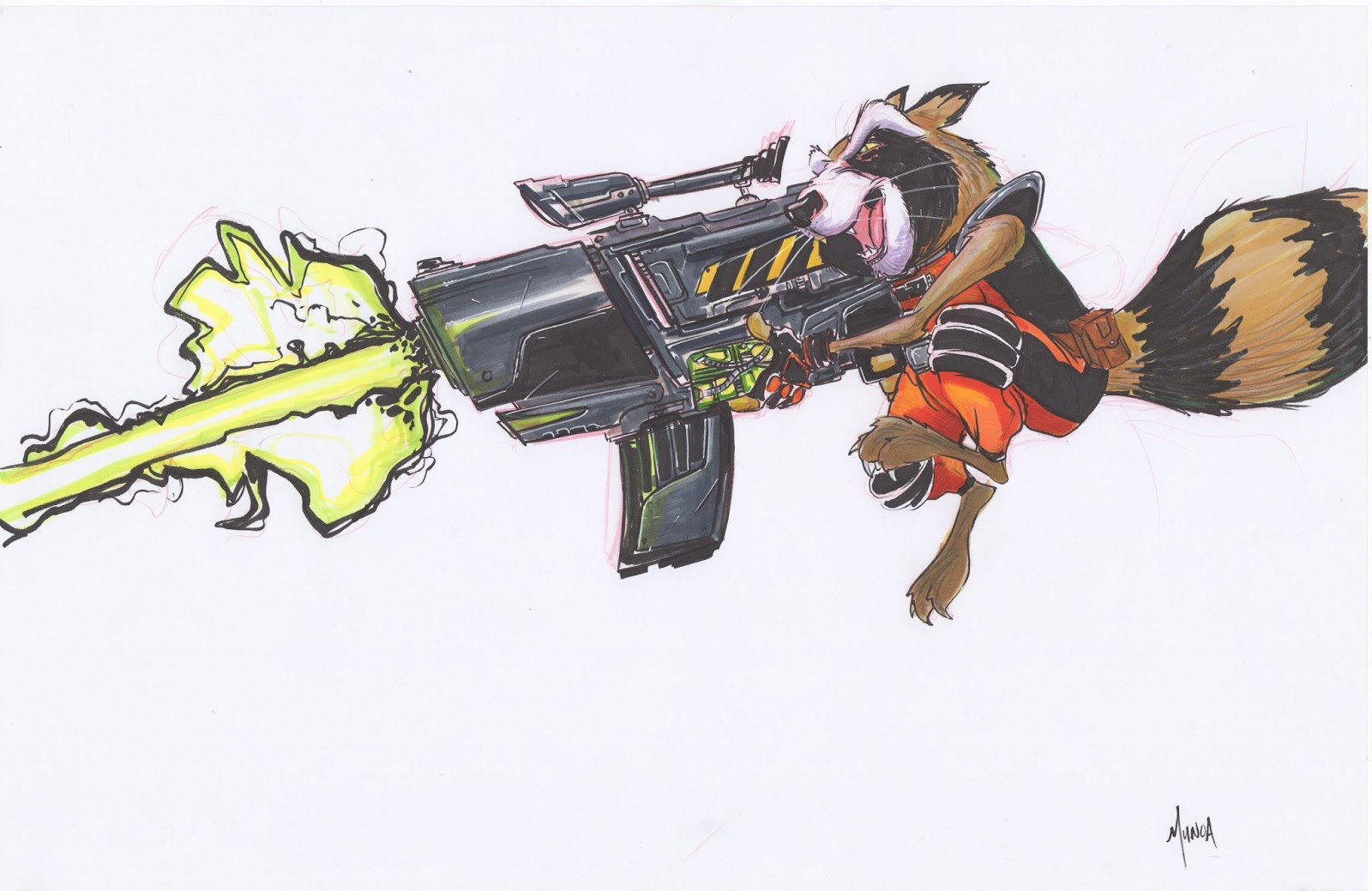 Adam Munoa Art: TBT: Rocket Raccoon!