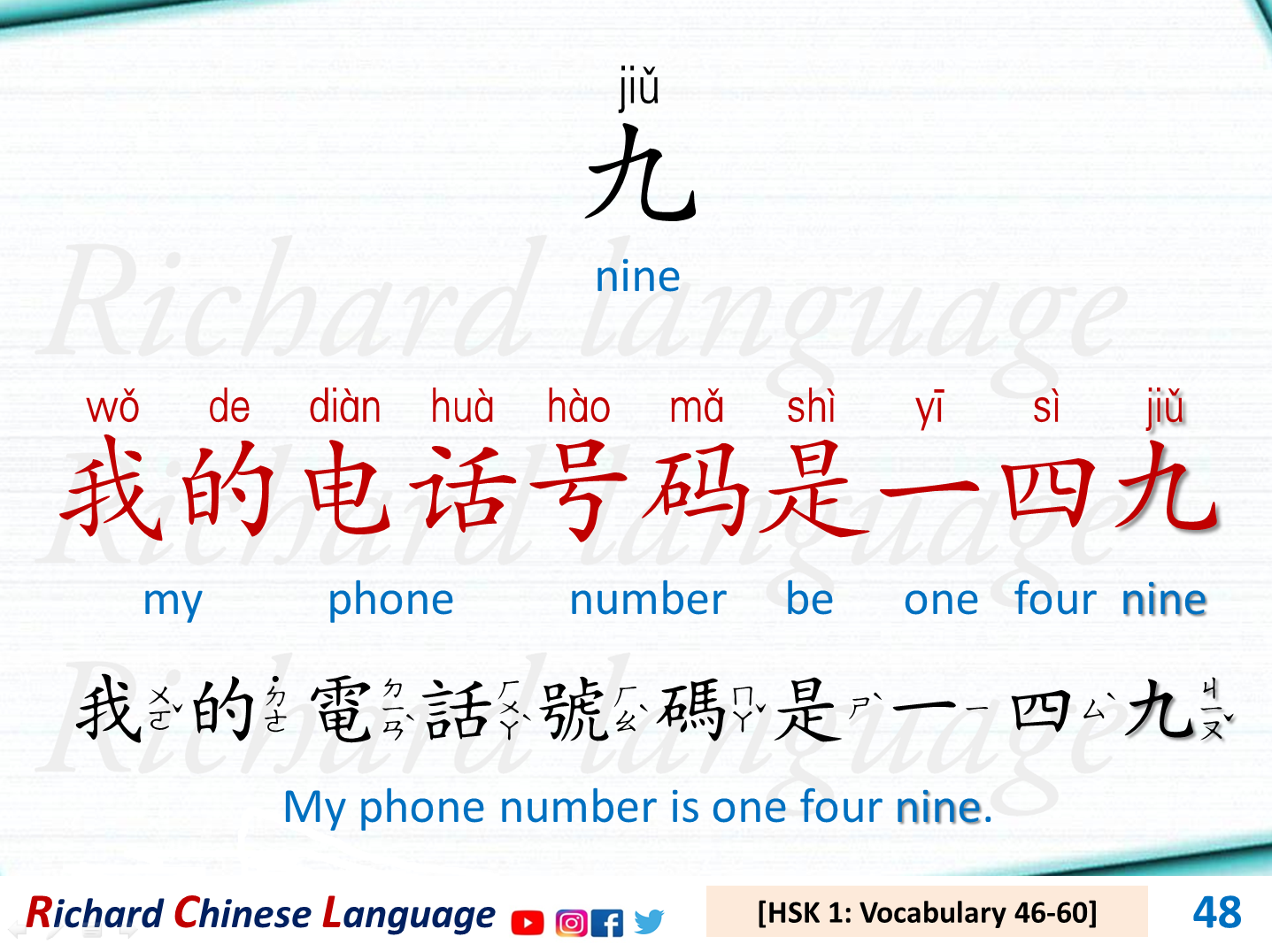Richard Chinese: The Best Way to Learn Chinese: [HSK 1: Vocabulary 46 ...