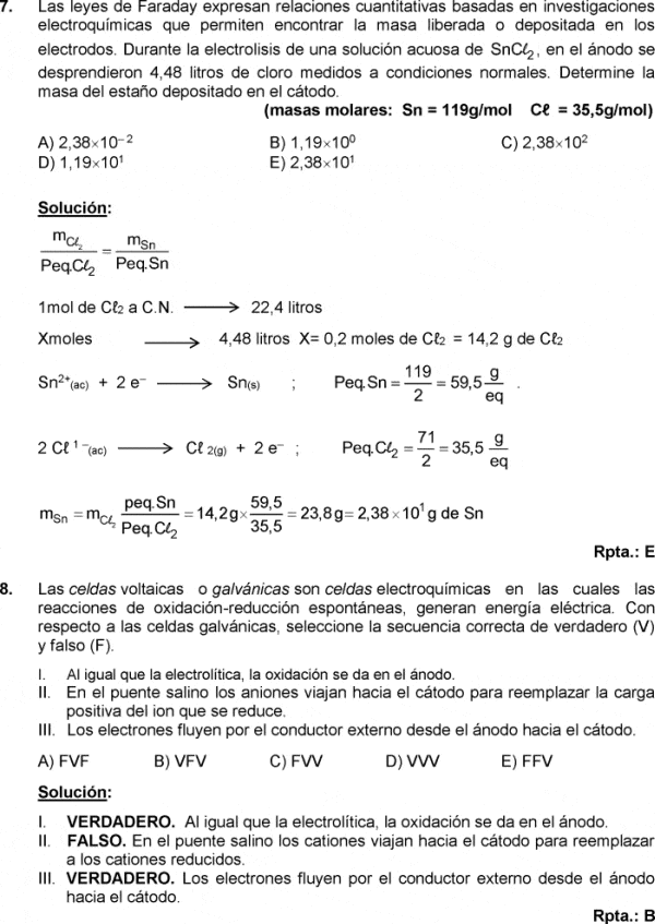 ELECTROQUÍMICA PROBLEMAS RESUELTOS