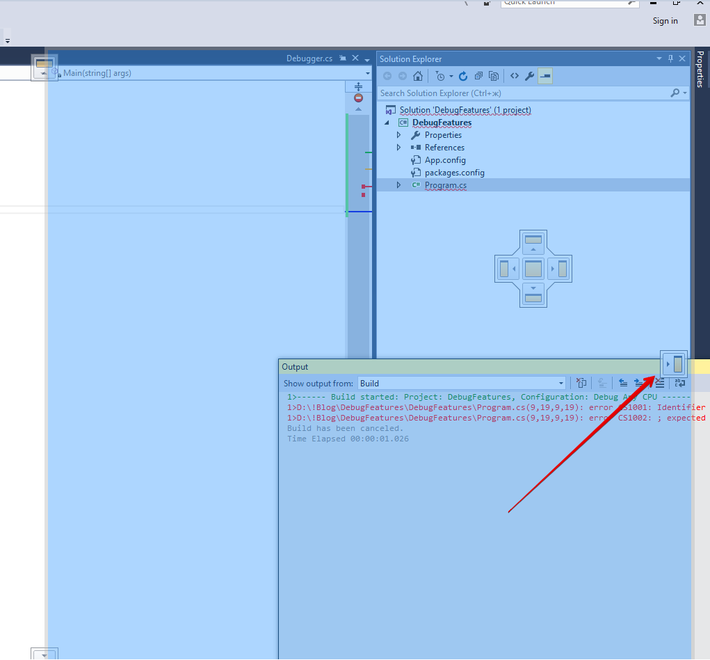 C Разработка Инструменты отладки Systemdiagnostics Output Window Debuggerdisplay Edit And