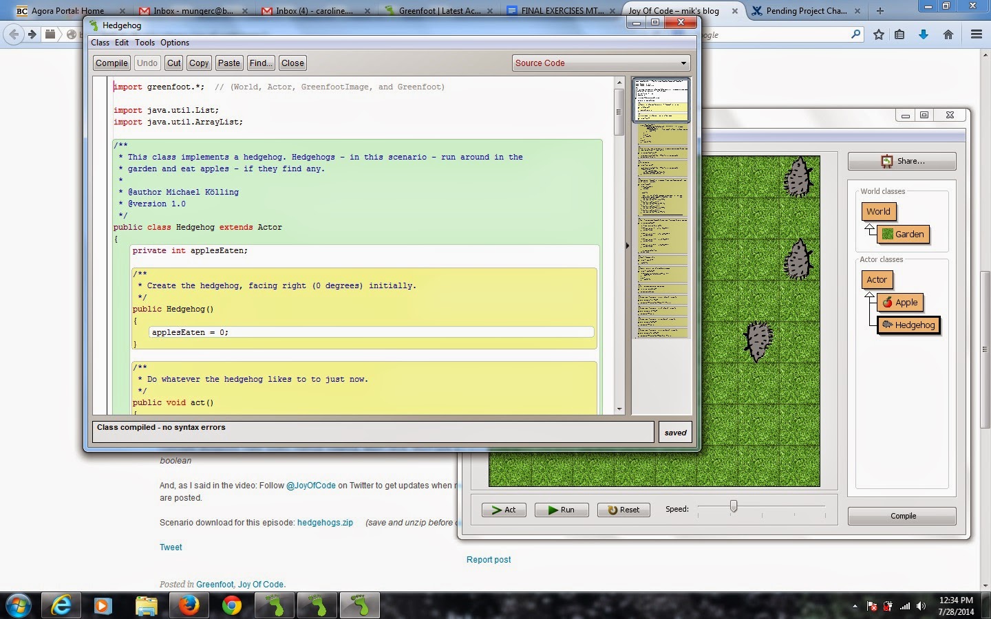 Components of greenfoot source code editor - hourestore