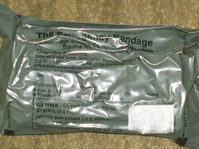 Webbingbabel: U.S. Military Bandage Kit Elastic / Emergency Trauma Dressing