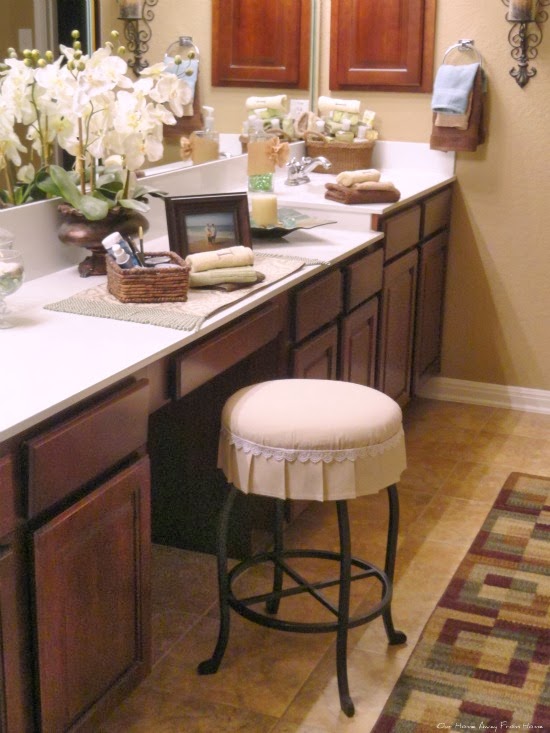 Our Home Away From Home: DROP CLOTH STOOL COVER