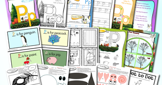 Glimmercat Education: Letter of the Week for P