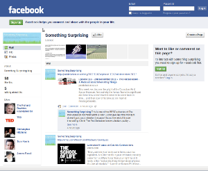 Something Surprising: On Facebook