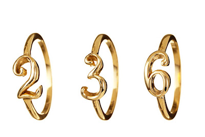 I simply love: ...number rings