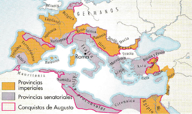 APASIONADOS DEL IMPERIO ROMANO: MAPA DEL IMPERIO ROMANO CON LAS ...