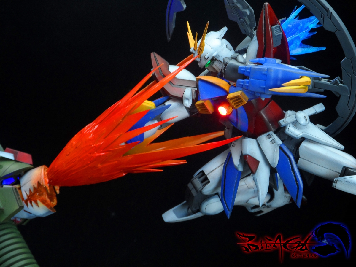 Custom Build: MG 1/100 God Gundam VS Devil Gundam Diorama