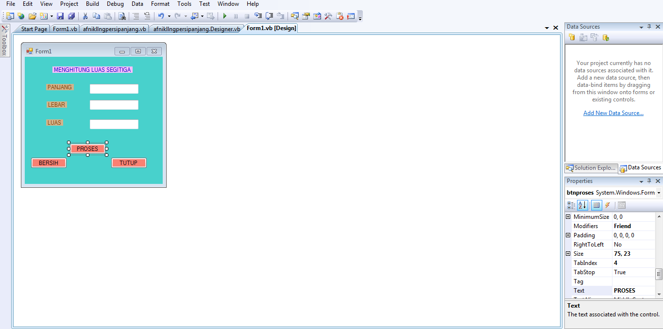 PERKENALAN DAN PERKEMBANGAN VISUAL BASIC 2008: Tipe Data Dan Variabel