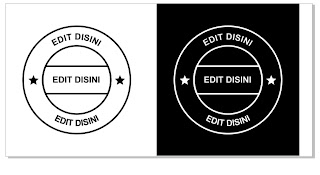 TEMPLATE VEKTOR STEMPEL BULAT TINGGAL EDIT TEKS