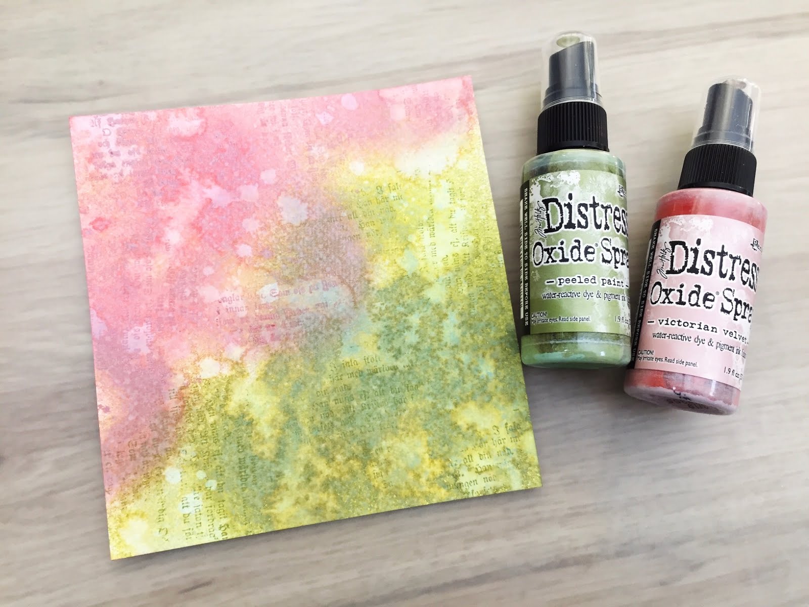Distress Oxide Spray Layering & Burned Edges Art Journal Page with ...