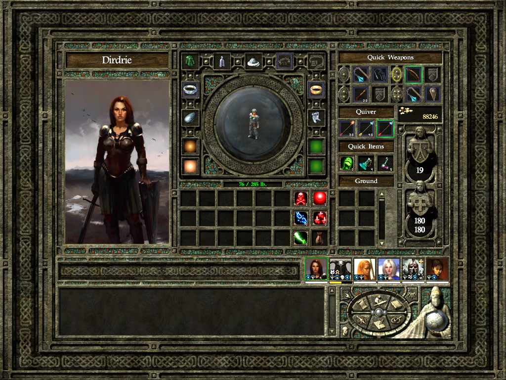 The Best Games Ever: Icewind Dale 2 - Ranger Inventory Screenshot