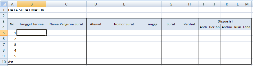 Aplikasi Surat Masuk Dan Keluar Dengan Excel - Delinewstv