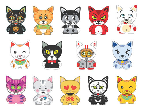 Tricky Cats Mini Series by Kidrobot for June Release