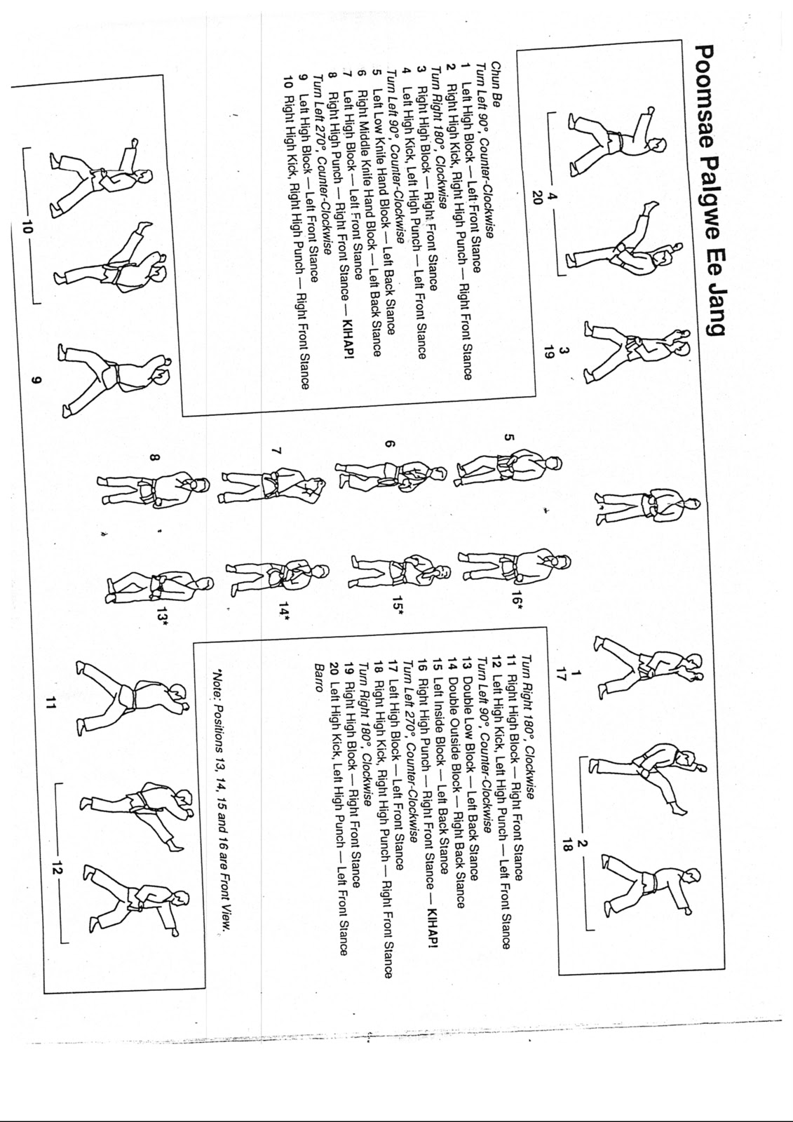 Bill Hammond's Martial Arts: POOMSAE PALGWE EE JANG