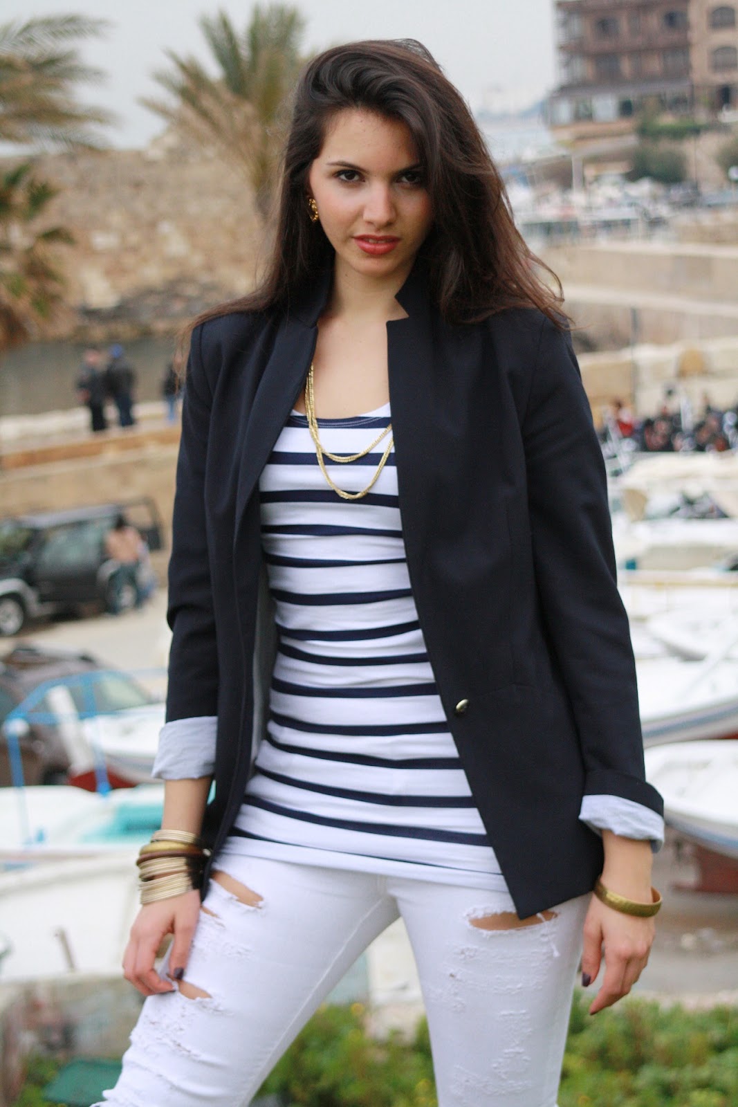 Camera Clothes and Cranberry: Get the Marine look with Michelle, my model!