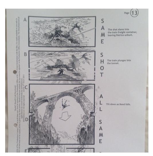 goldeneye 007: storyboard du nouveau james bond "Skyfall"