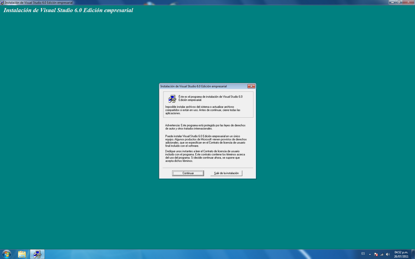 El blog del Herr: Instalar Visual Basic 6.0 desde Windows 7 32 Bits.