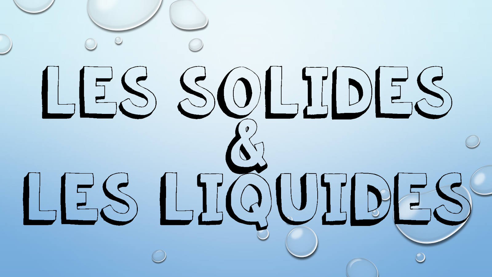 2e année - solides et liquides