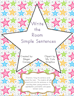Write Around the Room - Simple Sentences | Just Teachy