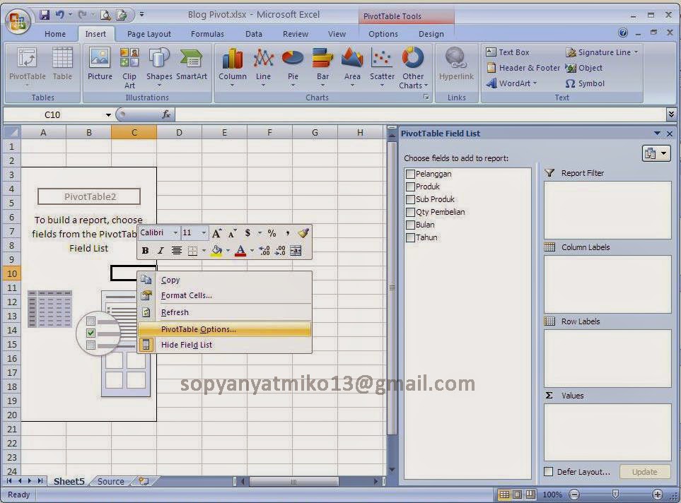 CARA MEMBUAT PIVOT TABLE DI EXCEL | Berbagi cara dan Ilmu
