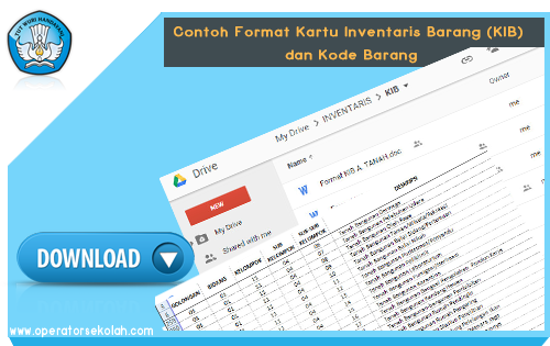 Contoh Format Kartu Inventaris Barang (KIB) dan Kode Barang - Operator ...