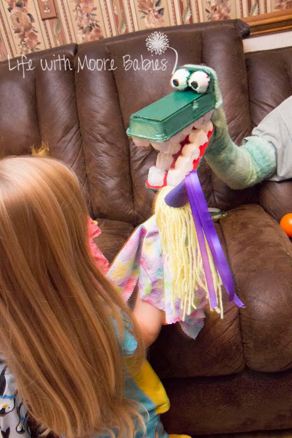 Make Your Own Dragon Puppet from Egg Cartons - Life with Moore Babies