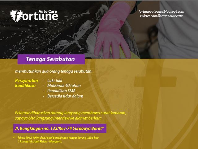 lowongnan kerja tenaga serabutan fortune auto car - LOKER KITA
