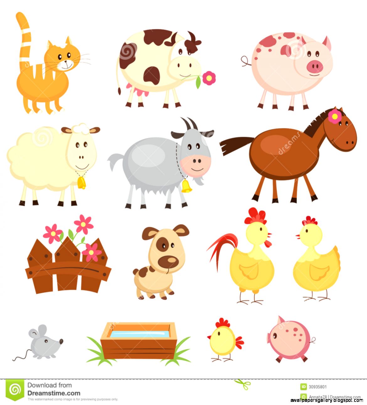 Baby Farm Animals Cartoon | Wallpapers Gallery