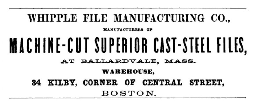 American Made Files: Whipple File Manufacturing Co.