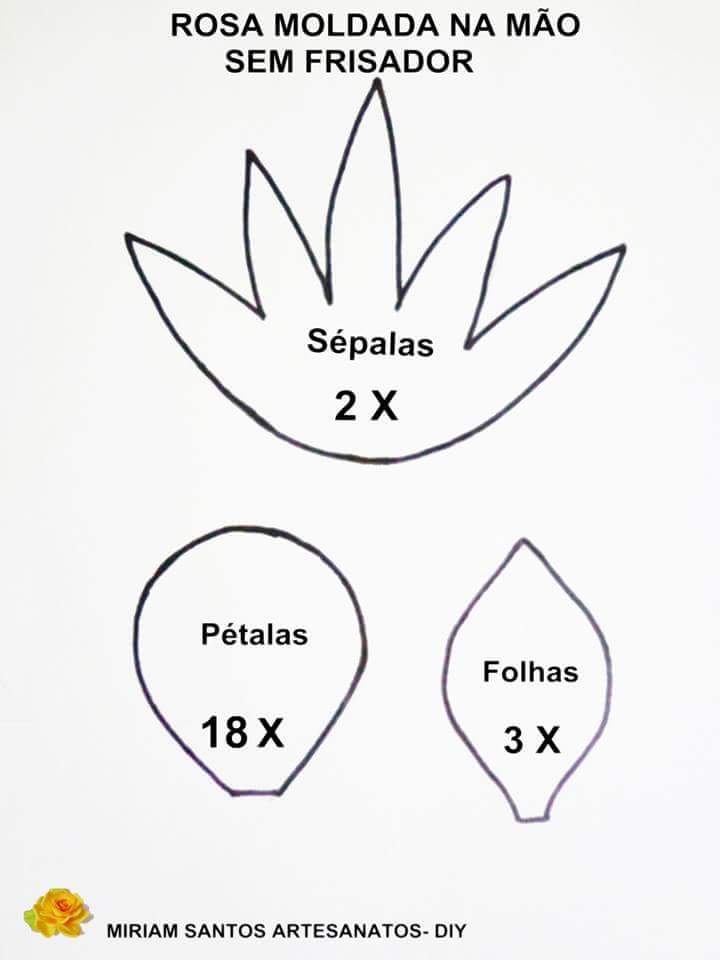 Cantinho Da Paty: Molde de rosas de eva