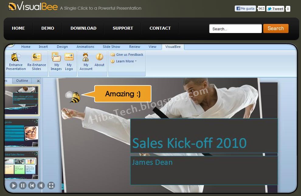 {{HibaTech - هبة تيش}}: VisualBee، تحسين العروض التقديمية لـ PowerPoint