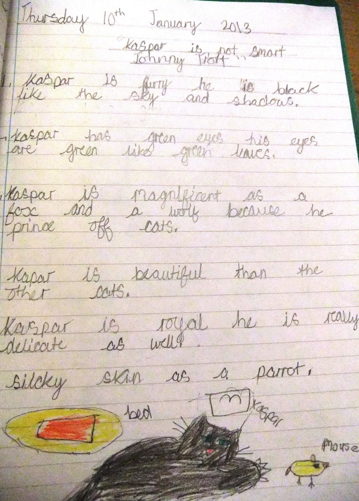 St. Clare's Class Blog: "Kaspar is not smart, Johnny Trott."