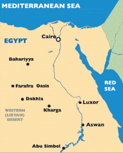 White Desert Egypt Map