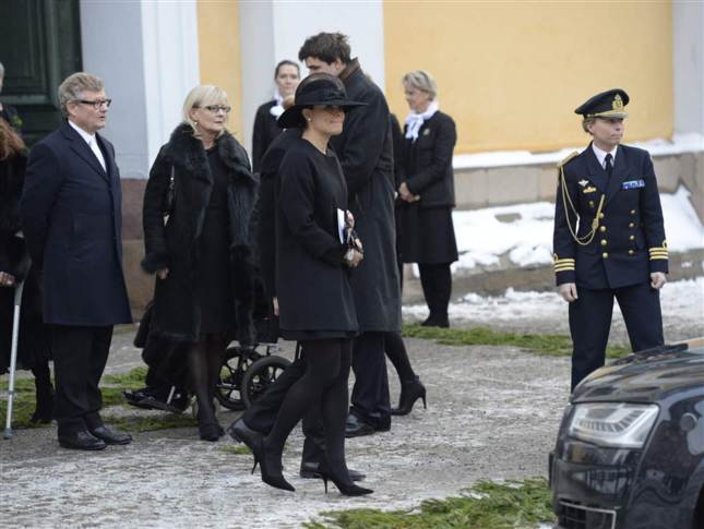 Swedish Royal Family attends funeral in Stockholm