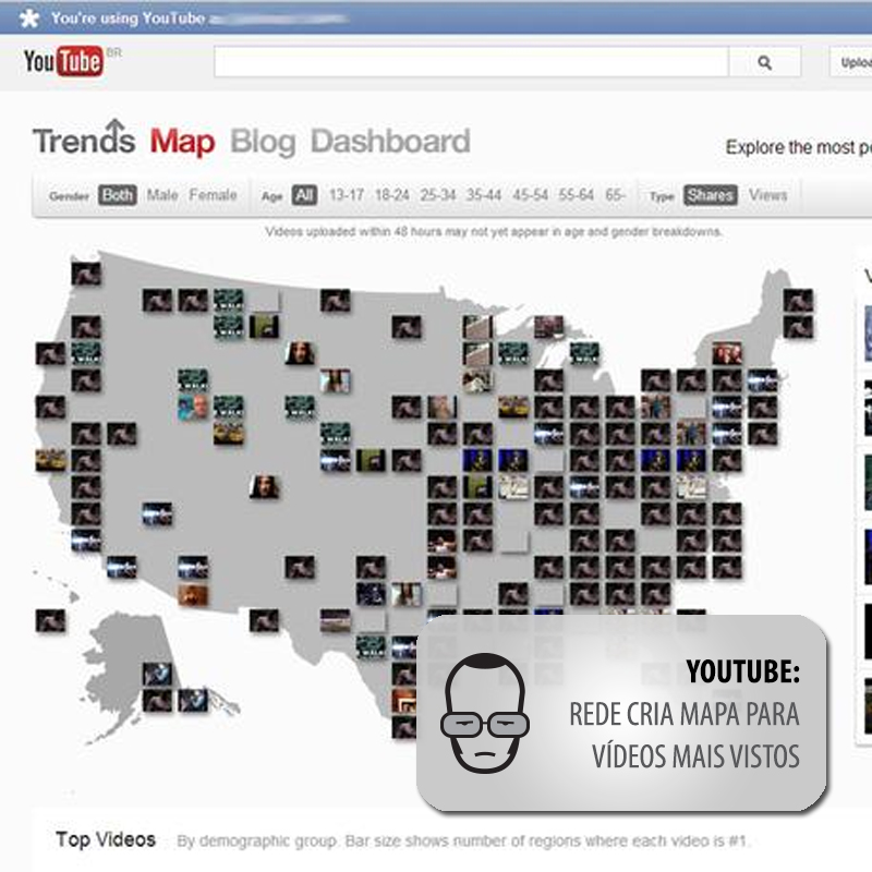 Uatendimento Assessoria Criativa: YOUTUBE: Rede cria mapa para vídeos ...