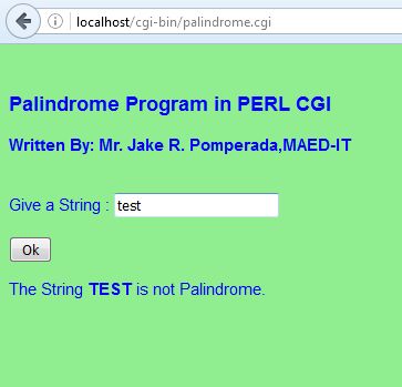 Free Programming Source Codes and Computer Programming Tutorials: Palindrome in Perl