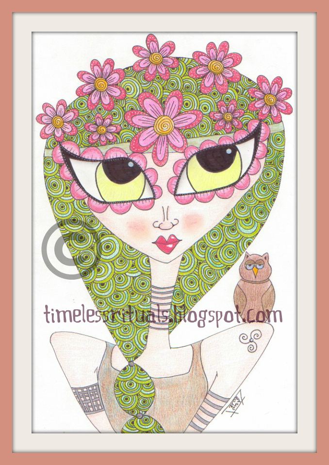 Kai-Zen Doodles: 13 Goddesses Week #1 - Celtic: Blodeuwedd