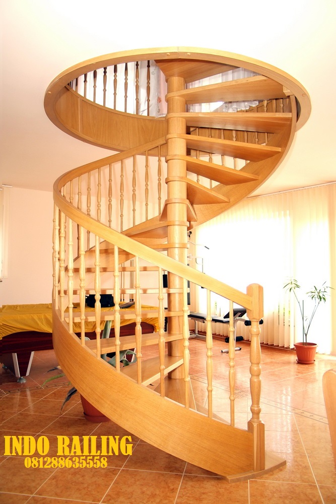 Hand Railing Tangga Kayu Minimalis Melintir ~ INDO RAILING
