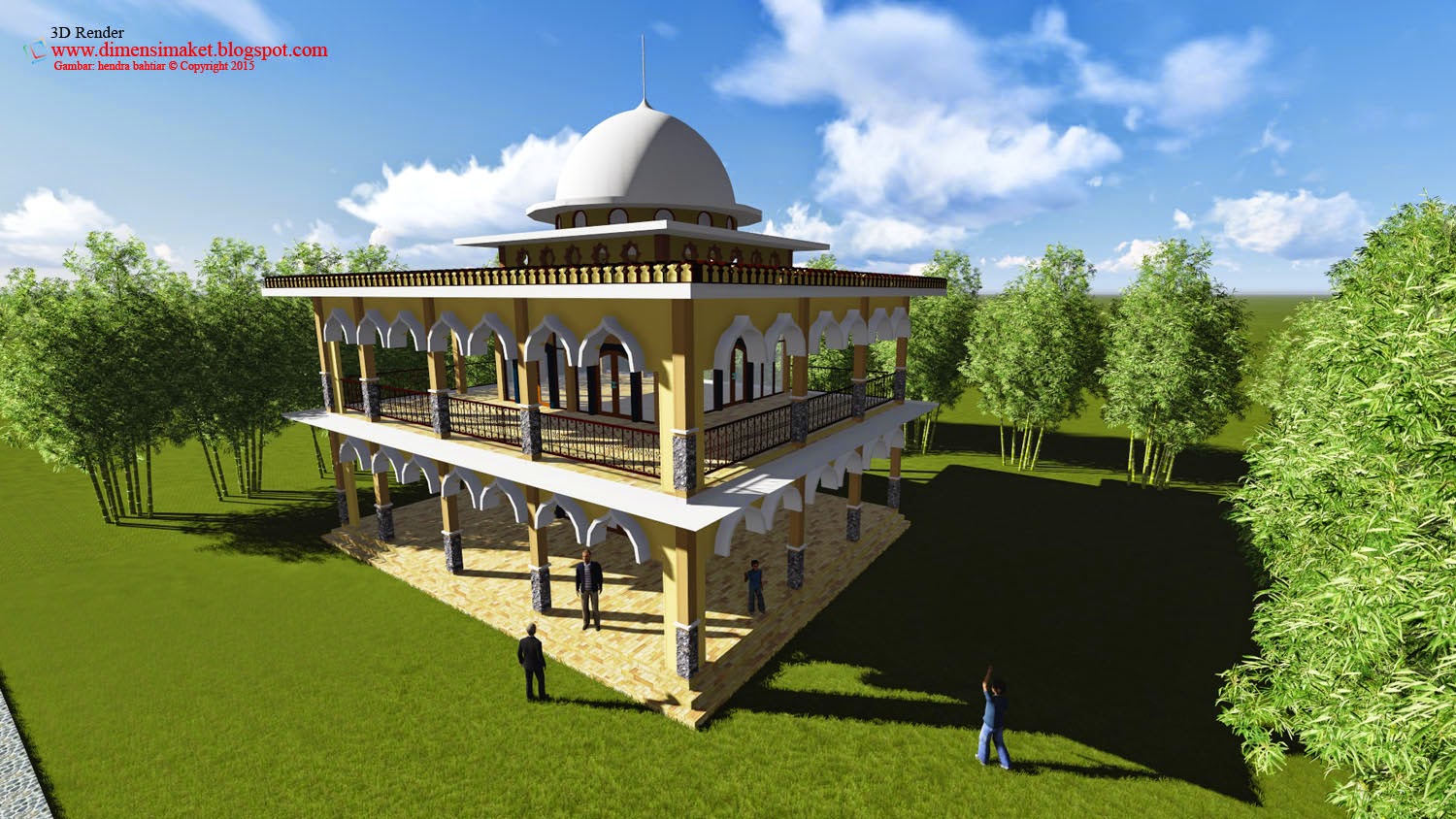 3D render : Desain Musholla 004