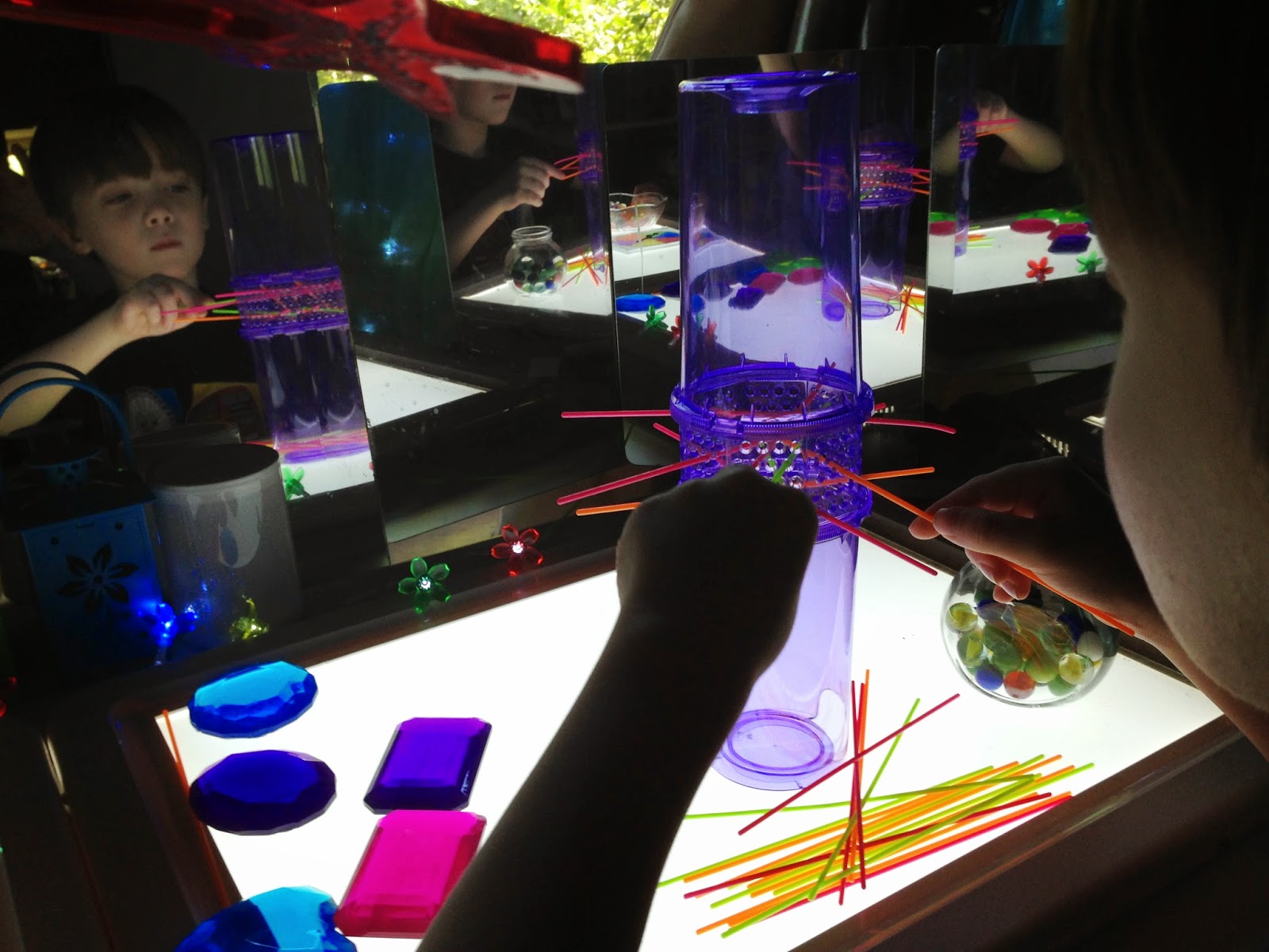 More Light Table Play | Homeschool and Light Tables