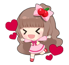 png : sticker1908 - LINE PLAY Cherry's Sweet Day