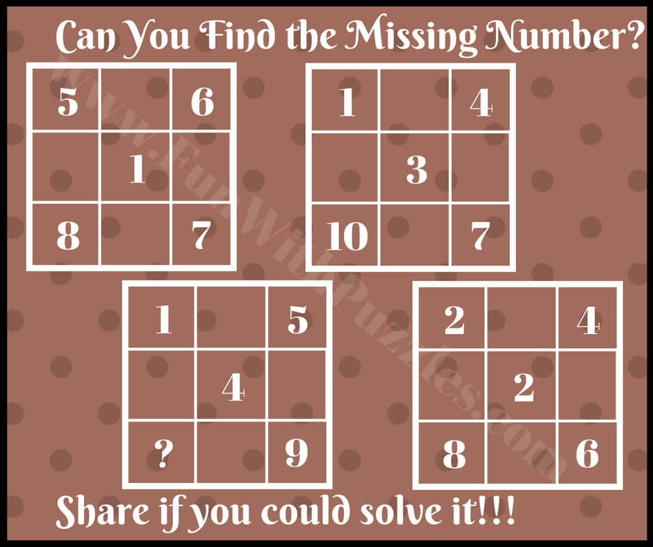 Missing Number Puzzles | Picture Math Riddles for Middle School
