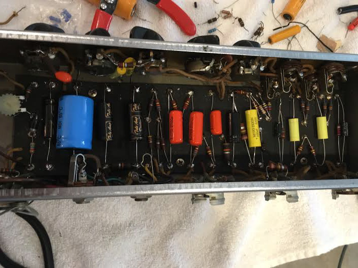 Jefs Tube Amp Blog: 1955 Fender 3x10" Bandmaster, 5E7. Yes, rare as can be.