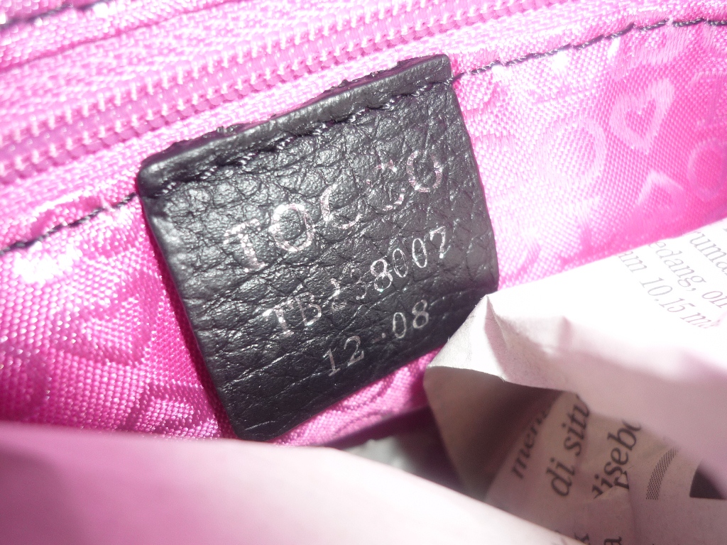 YUS BRANDED BAG: authentic tocco toscano black handbag 5