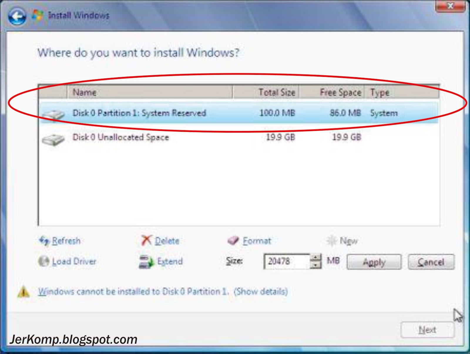[Windows 7] Remove 100 MB Partisi System Reserved - Jeritan Komputer