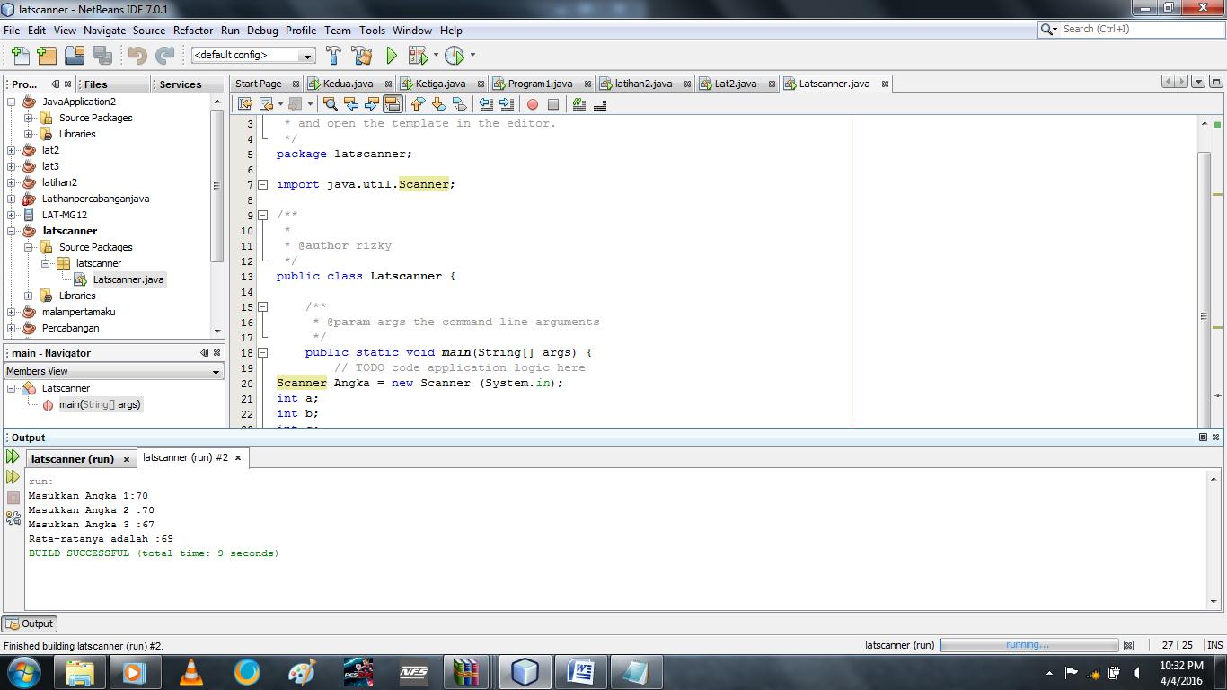 V-Class Java ( Input dari Keyboard) | Yusuf