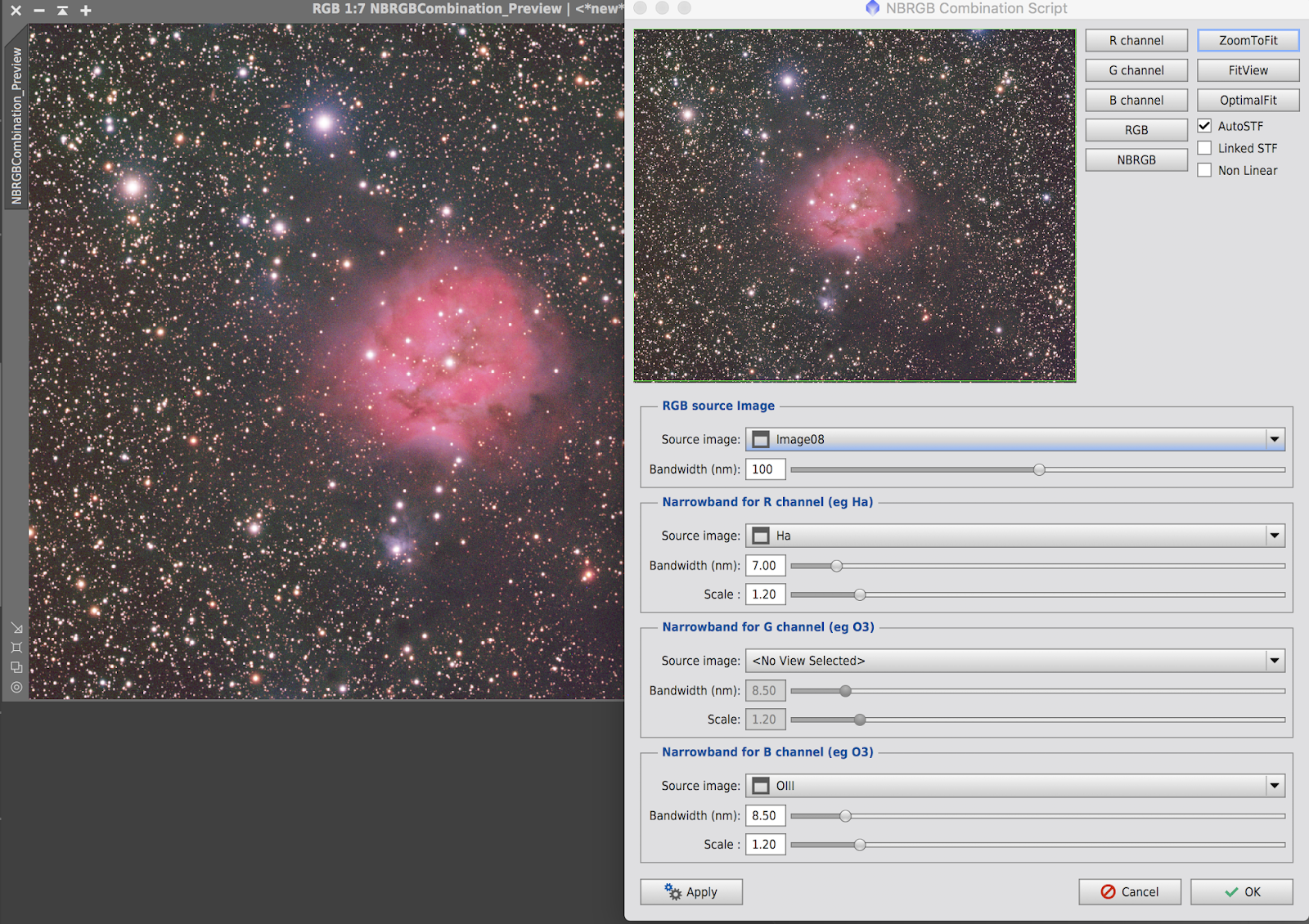 Astrophotography Diaries of a Rookie: Using the NBRGBCombination script ...